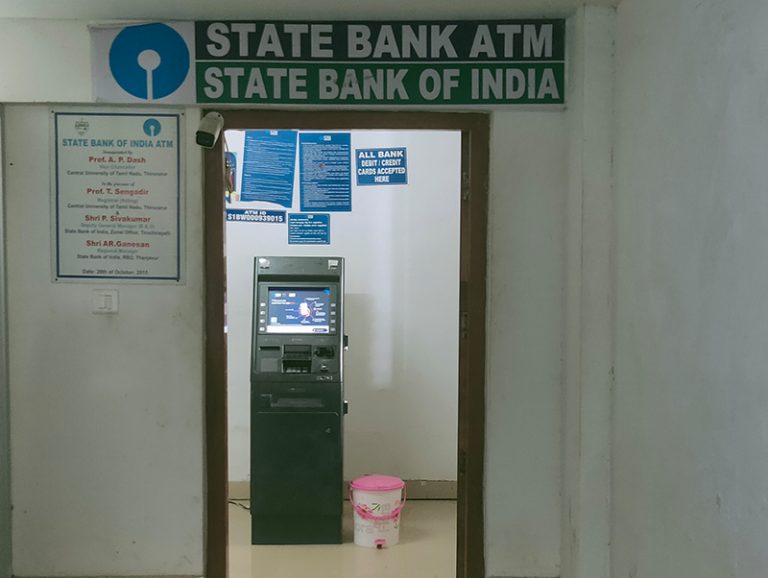 SBI Bank with ATM – Central University of Tamilnadu